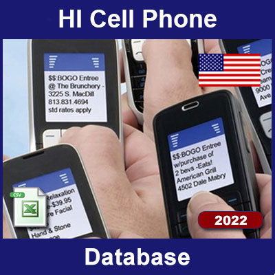 Hawaii Cell Phone Database | USBizData.com